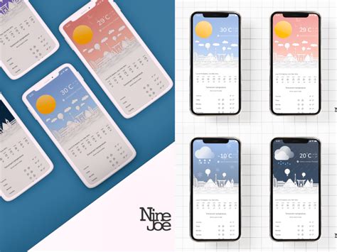 free ui kit for weather mobile app freebiesbug