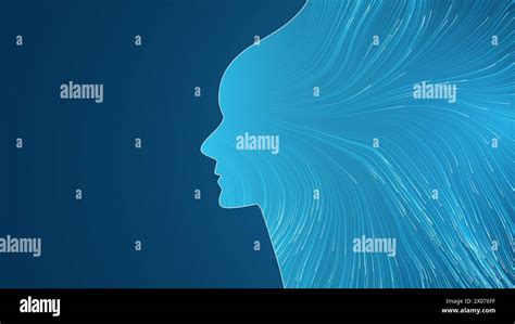 Futuristic Artificial Technology Concept With Flow Of Glowing Lit Neural Connections Forming A