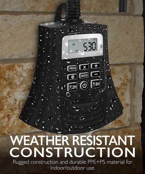 Fosmon 7 Day Outdoor Heavy Duty Digital Programmable Timer With 3