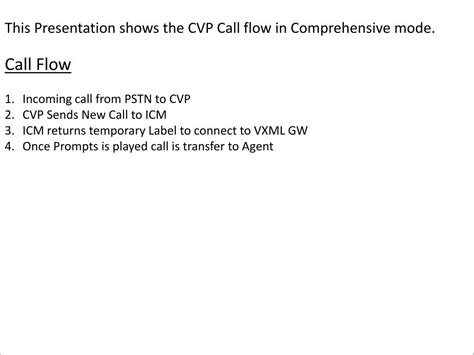 PPT CVP Call Flow Abu Hadee PowerPoint Presentation Free Download ID 3202088