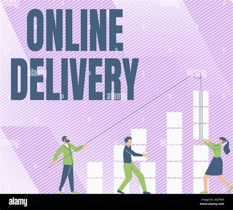 Writing Displaying Text Online Delivery Business Concept The Act Or