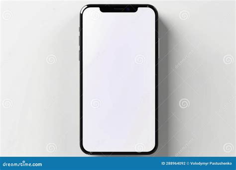 Black And White Iphone With Blank Screen On White Surface Generative