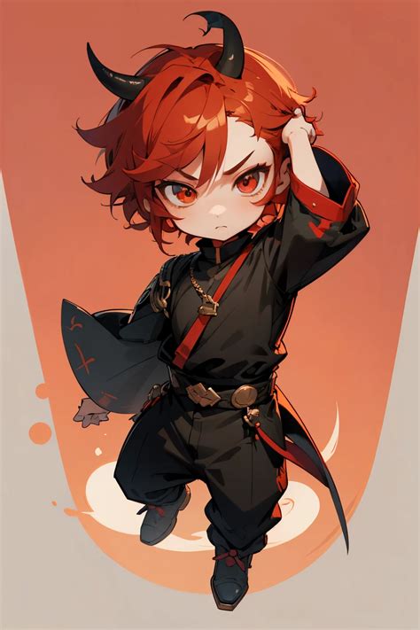 뿔과 망토를 가진 소녀의 만화 이미지 Seaart Ai