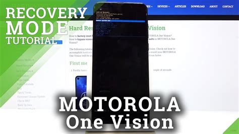 How To Enter Recovery Mode In Motorola One Vision Android System Recovery Youtube