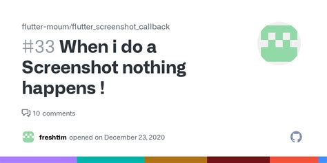 When I Do A Screenshot Nothing Happens · Issue 33 · Flutter Moum
