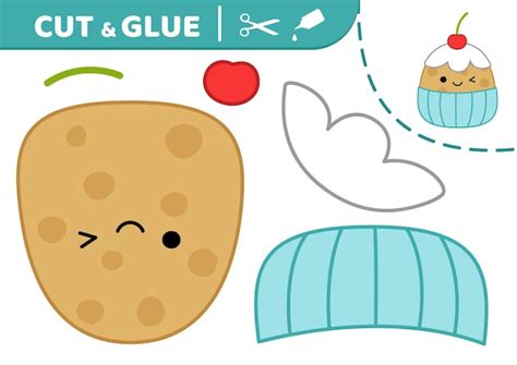 Кекс с вишней Squishmallow вырезать и склеить аппликация бумажная игра кекс каваи мультфильм