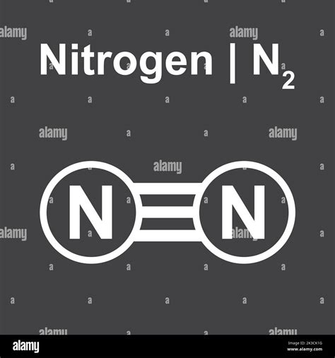 Molecular Model Of Nitrogen N2 Molecule Vector Illustration Stock Vector Image And Art Alamy