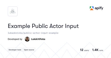 example public actor input api in python · apify