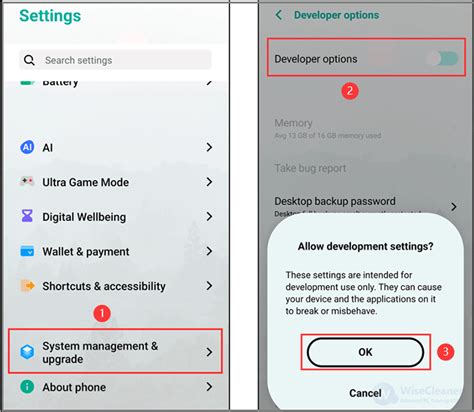 how to enable developer options on android phone