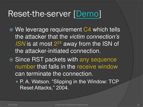 Ppt Off Path Tcp Sequence Number Inference Attack How Firewall