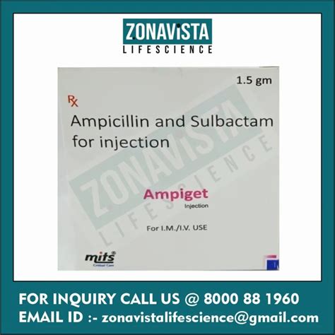 Ampicillin Sulbactam Injection 15gm At ₹ 190vial Unasyn In Surat Id 2854022828973