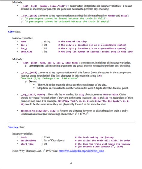 Solved Train Class Instance Variables String The Name Of