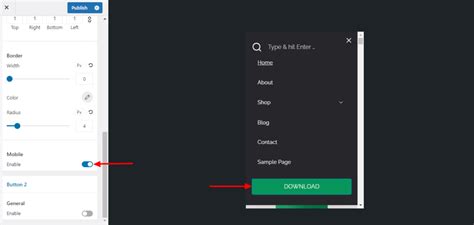 Enable Header Button In Mobile Pro Docs Zakratheme
