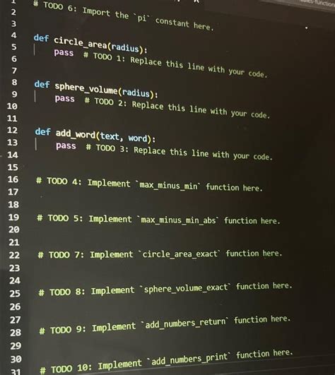 Solved Todo 6 Import The Pi Constant Here Def