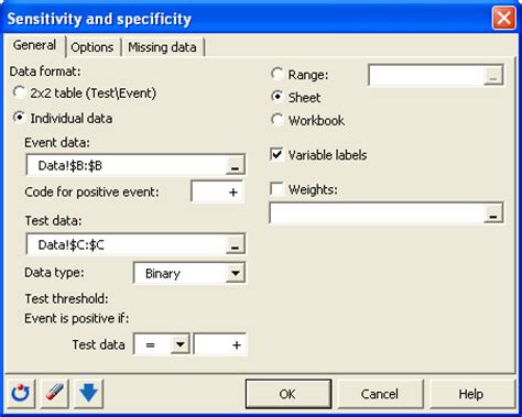 Sensitivity And Specificity In Excel Tutorial XLSTAT Help Center