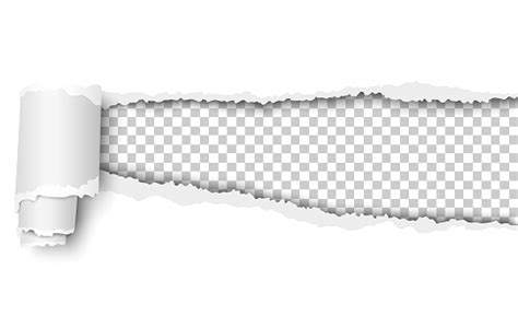 찢어진된 구멍 직사각형 흰색 용지의 부드러운 그림자 종이 컬와 결과 창의 투명 배경에서 서식 파일 종이 디자인 0명에 대한 스톡 벡터 아트 및 기타 이미지 Istock