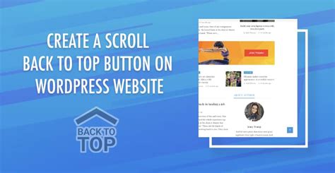 How To Create A Scroll Back To Top Button In Wordpress Website
