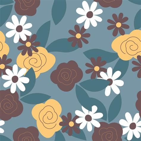 Abstract Flat Hand Draw Floral Pattern Background Vector 30772201