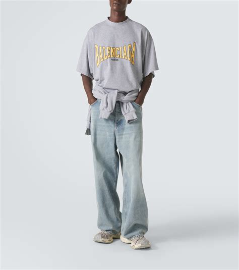 블루 하이라이즈 와이드 진 Balenciaga Mytheresa