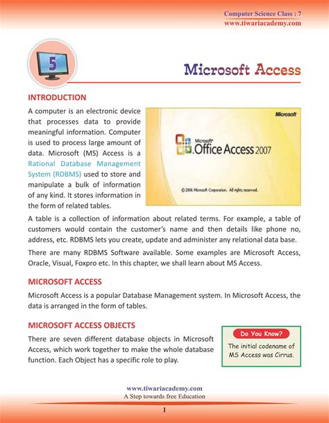 Class Computer Science Chapter Basics Of Microsoft Excel
