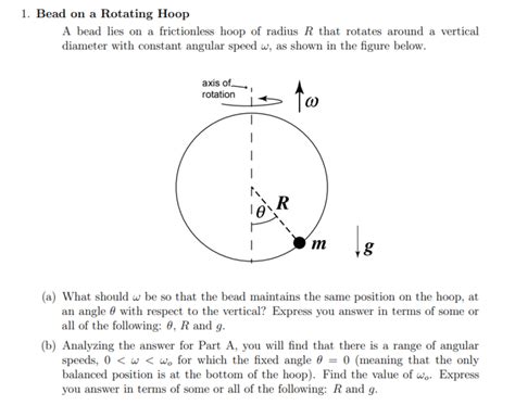 Circular Motion Newton S Second Law Bead On A Rotating Hoop