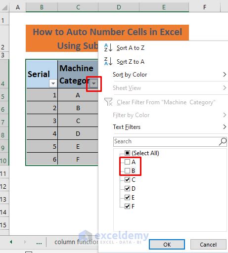 How To Auto Number Cells In Excel Methods Exceldemy