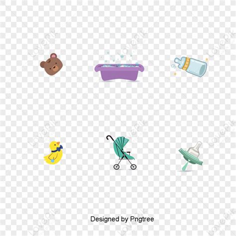 간단한 일러스트 만화 유아용품 모드재료어린이카드 Png 일러스트 무료 다운로드 Lovepik