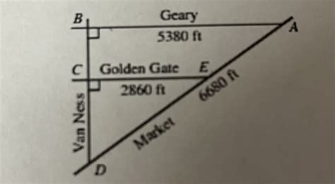 Solved Some Of The Streets Of San Francisco Are Shown In The