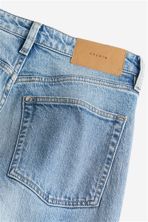 Mom Ultra High Ankle Jeans Light Denim Blue Ladies Handm Ca