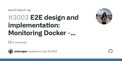 E2e Design And Implementation Monitoring Docker Third Iteration · Issue 3003 · Wazuhwazuh
