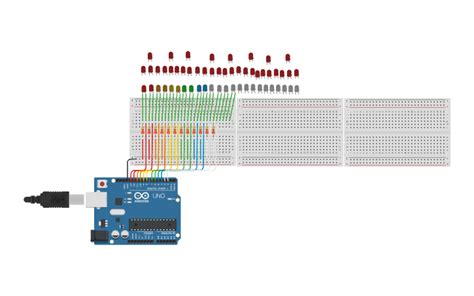 Circuit Design 12 Leds Tinkercad