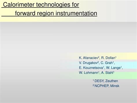 Ppt Calorimeter Technologies For Forward Region Instrumentation Powerpoint Presentation Id