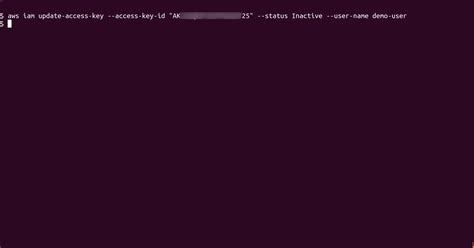 How To Deactivate The Access Key Of A User Using Aws Cli Kloudle Cloud Security Scanner