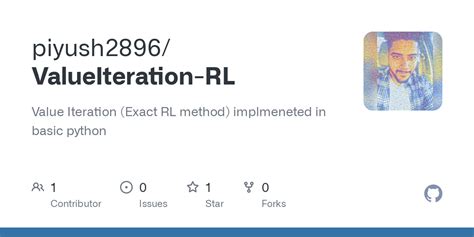 github piyush2896 valueiteration rl value iteration exact rl method