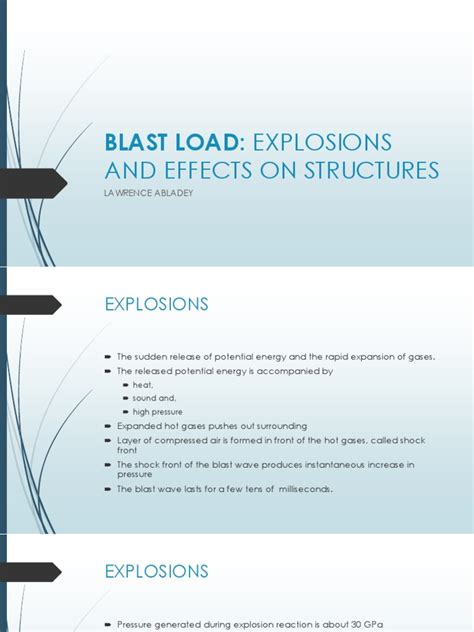 Blast Load Effects On Structures Explosion Explosive Material Free 30 Day Trial Scribd