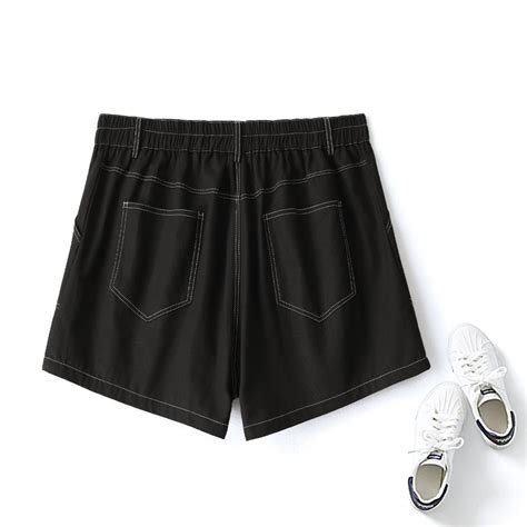 Olena Plus Size Black Shorts Hello Curve