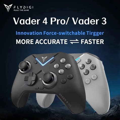 New Flydigi Vader 4 Pro Vader 3 Game Handle Force Feedback Six Axis Rgb Customize Game 