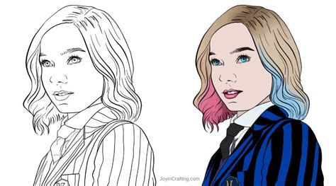 Enid Sinclair Coloring Page Wednesday Addams Netflix Joy In Crafting