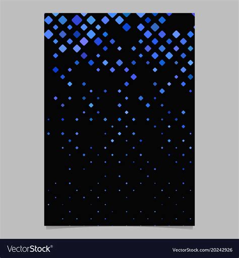 Abstract Digital Diagonal Square Pattern Poster Vector Image