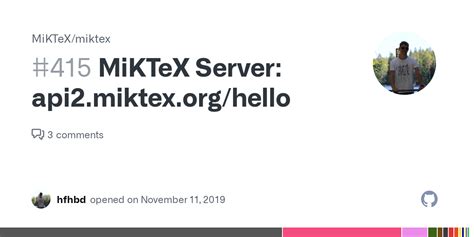Miktex Serverhello · Issue 415 · Miktexmiktex · Github