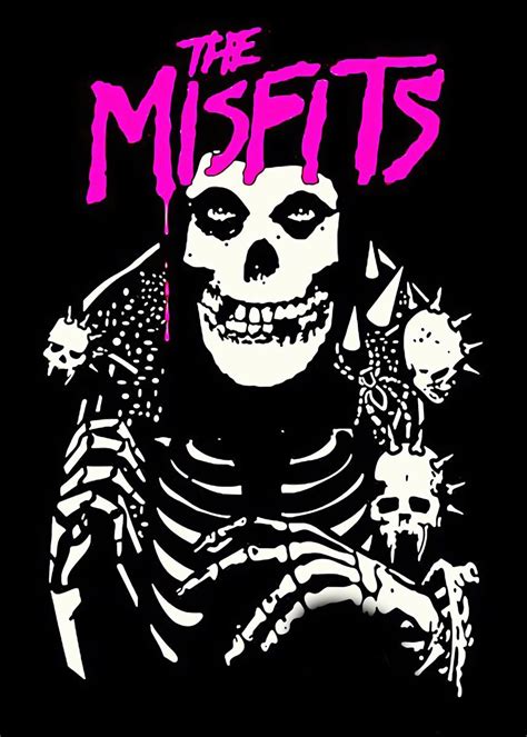 Misfits Logo Wallpaper Misfits Poster Vintage Misfits Logo Skull