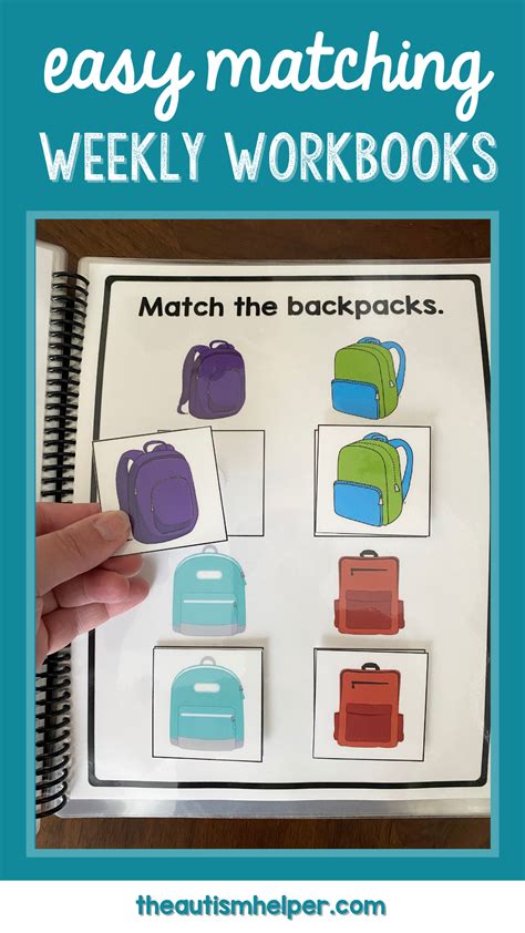 Matching Workbook Activity For Special Ed Classrooms Artofit