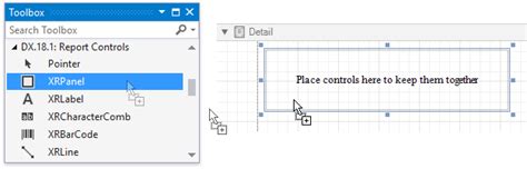 Panel Net Reporting Tools Devexpress Documentation