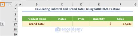 How To Make Subtotal And Grand Total In Excel 4 Methods Exceldemy