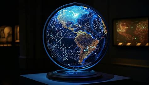 Premium Photo An Interactive Globe With Touchpoints That Illuminate