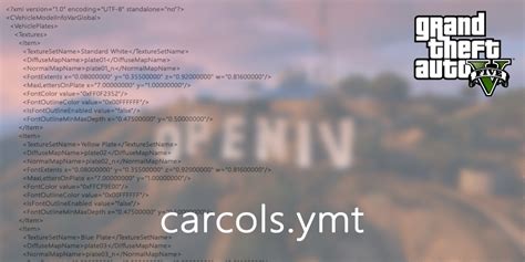 Carcolsymt Converted Into Xml Format Gta5
