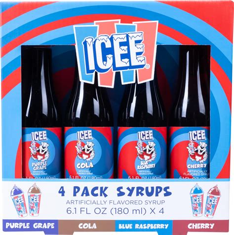 Icee 4 Pack Slushie Syrups Genuine Icee Slushy Syrups