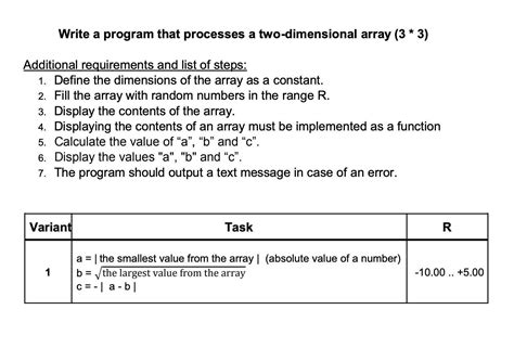 Solved Write A Program That Processes A Two Dimensional Chegg