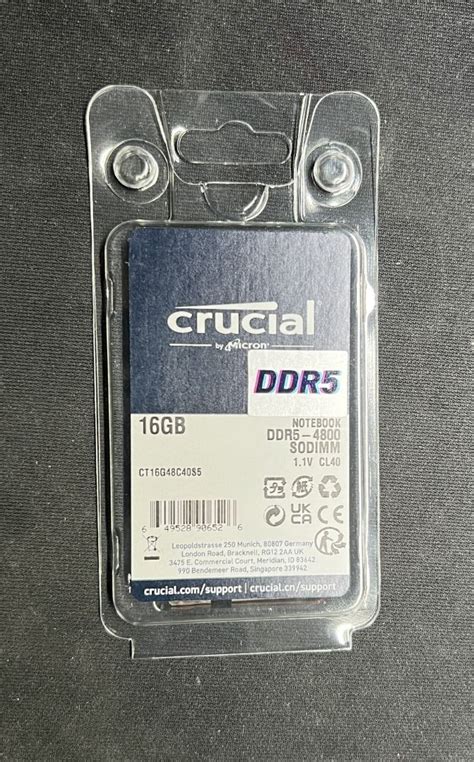 Crucial Ddr5 Ram 4800 Mhz 16g 電腦＆科技 電腦周邊及配件 電腦周邊產品 Carousell