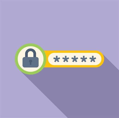 Premium Vector Password Protection Icon Flat Vector Personal Mobile
